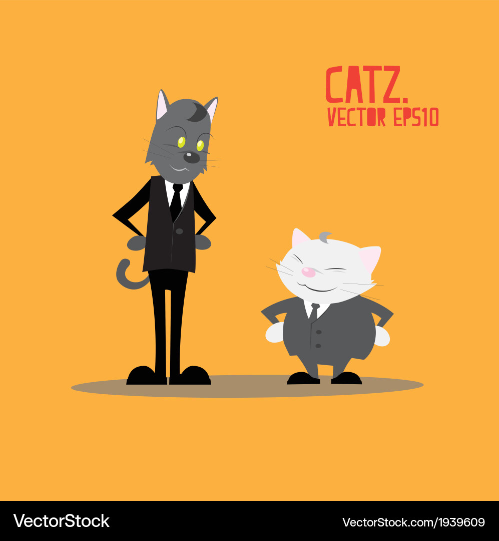 Cat business cartoon Royalty Free Vector Image