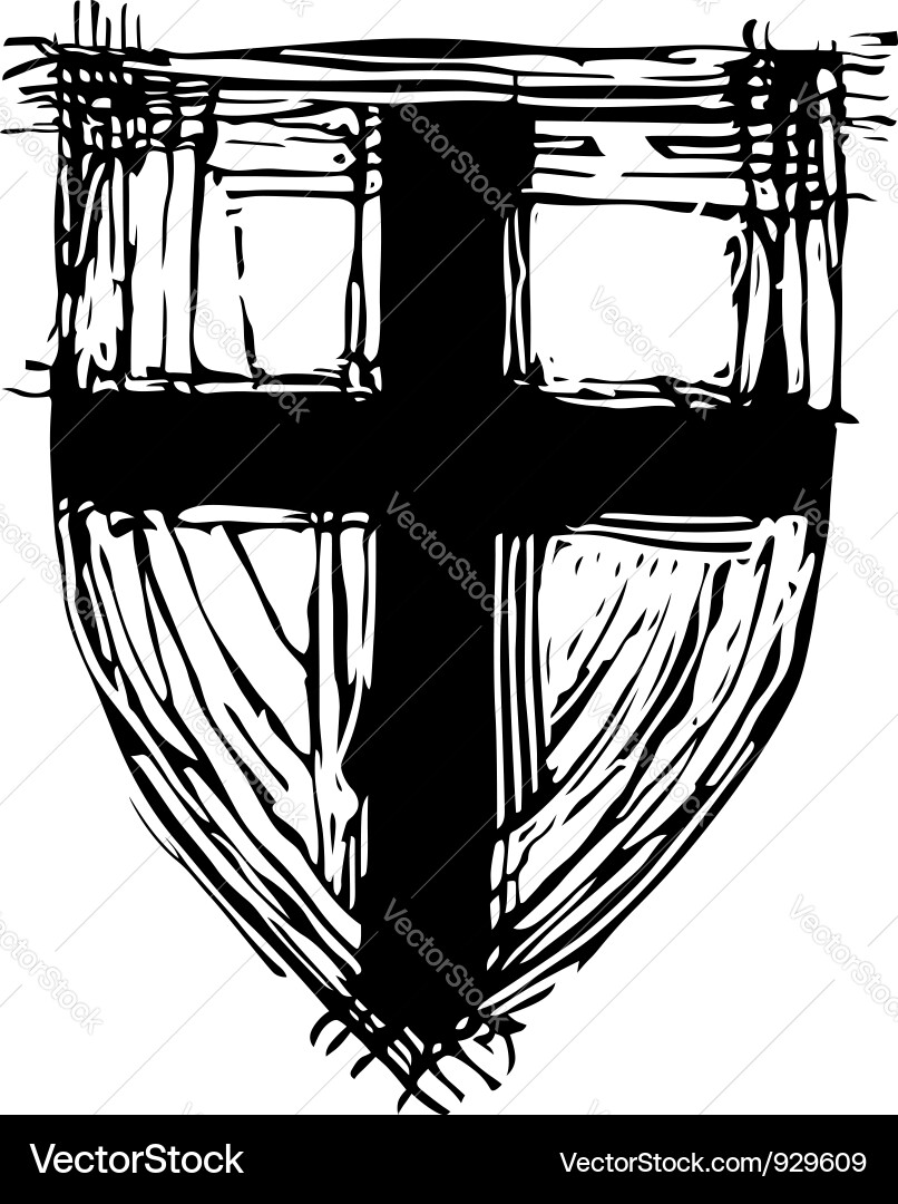 Old shield Royalty Free Vector Image - VectorStock