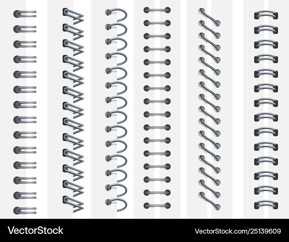Spiral Notebook Rings Binding Royalty Free Vector Image