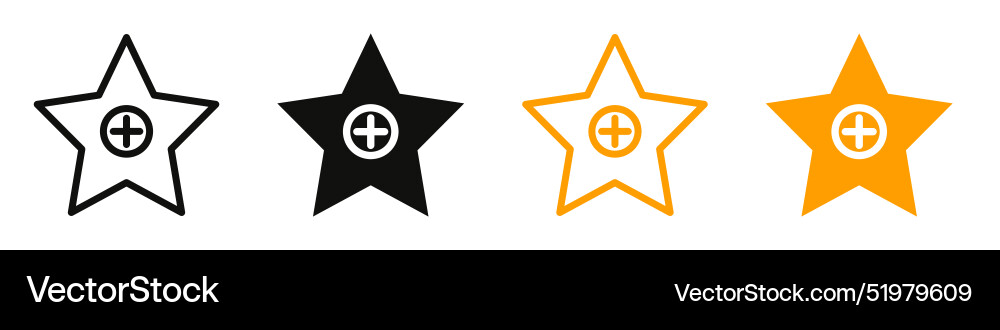 Star favorite icon mark in filled style Royalty Free Vector