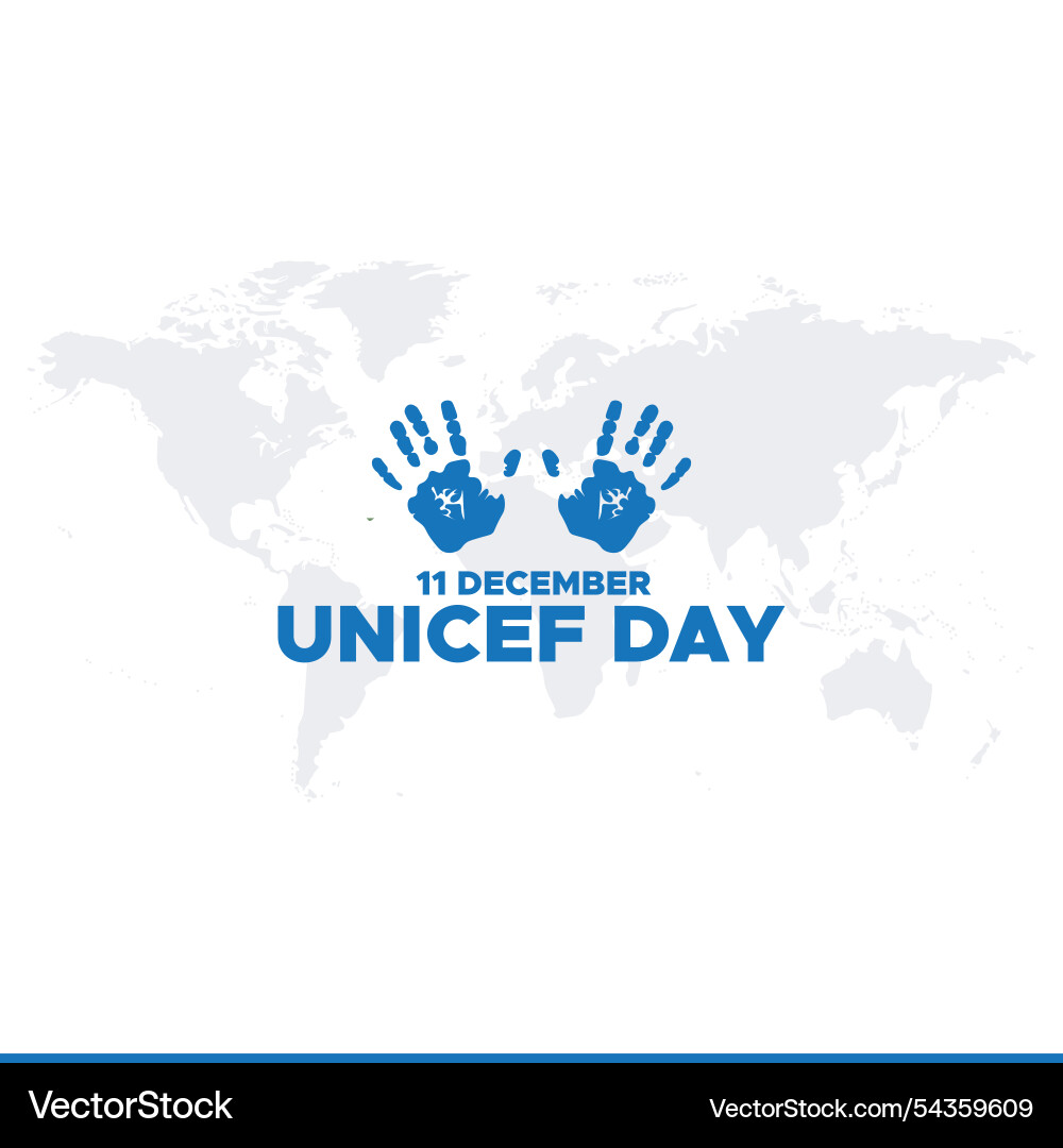 Unicef day celebration poster Royalty Free Vector Image