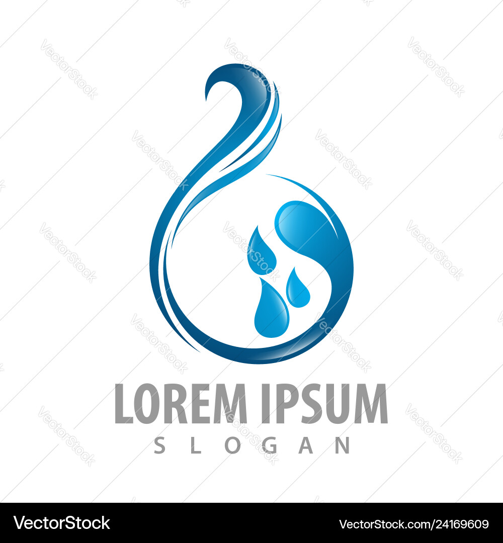 Water drop wave logo concept design symbol Vector Image