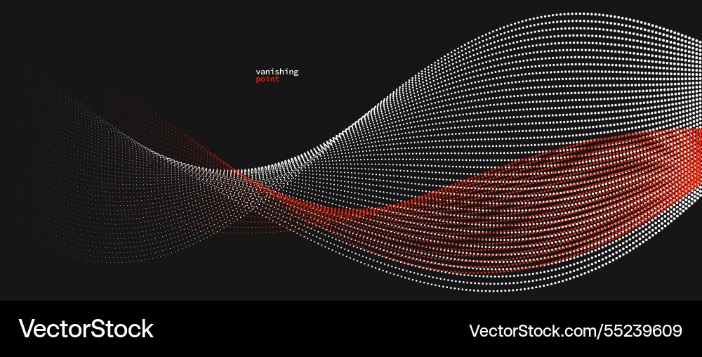 Wave of flowing vanishing particles abstract Vector Image