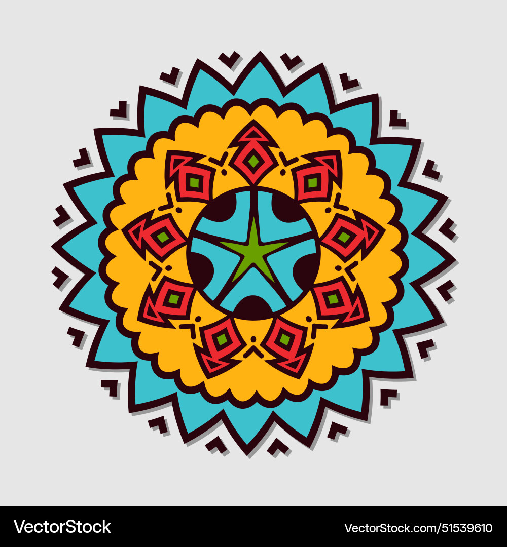 Bright mandala Royalty Free Vector Image - VectorStock