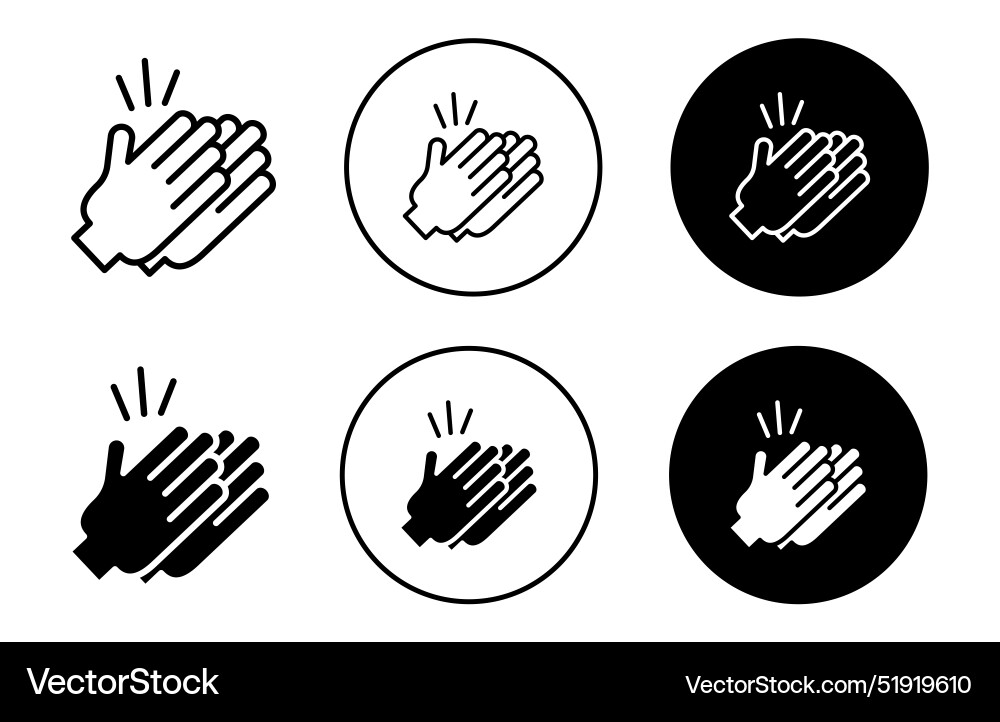 Clapping hands icon Royalty Free Vector Image - VectorStock