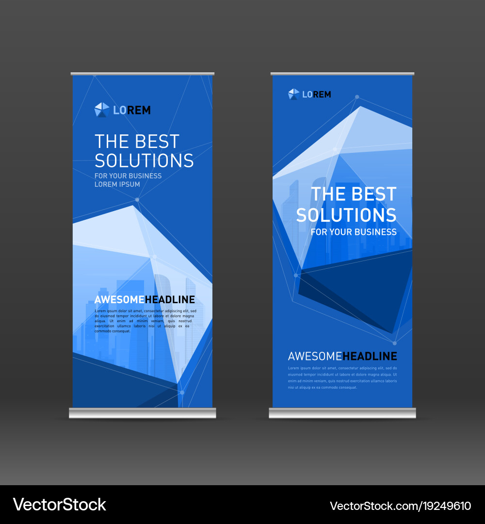 Corporate Roll Up Banner Design Layout Lizenzfreier Vektor