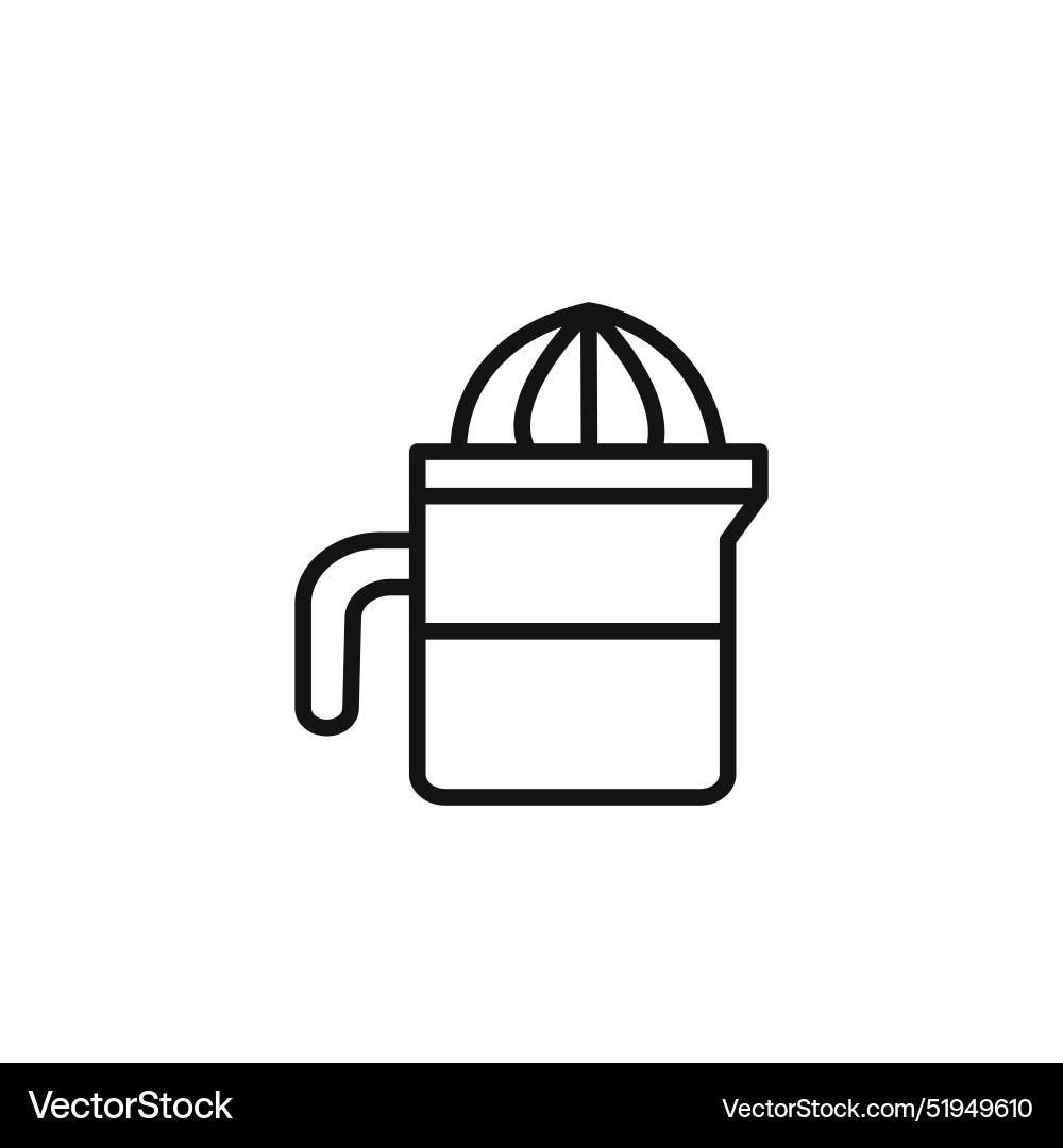 Lemon squeezer logo sign outline Royalty Free Vector Image