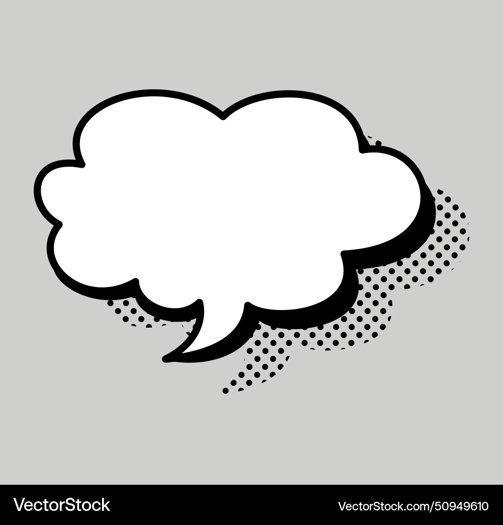 Speech bubble icon for comics callout cloud Vector Image