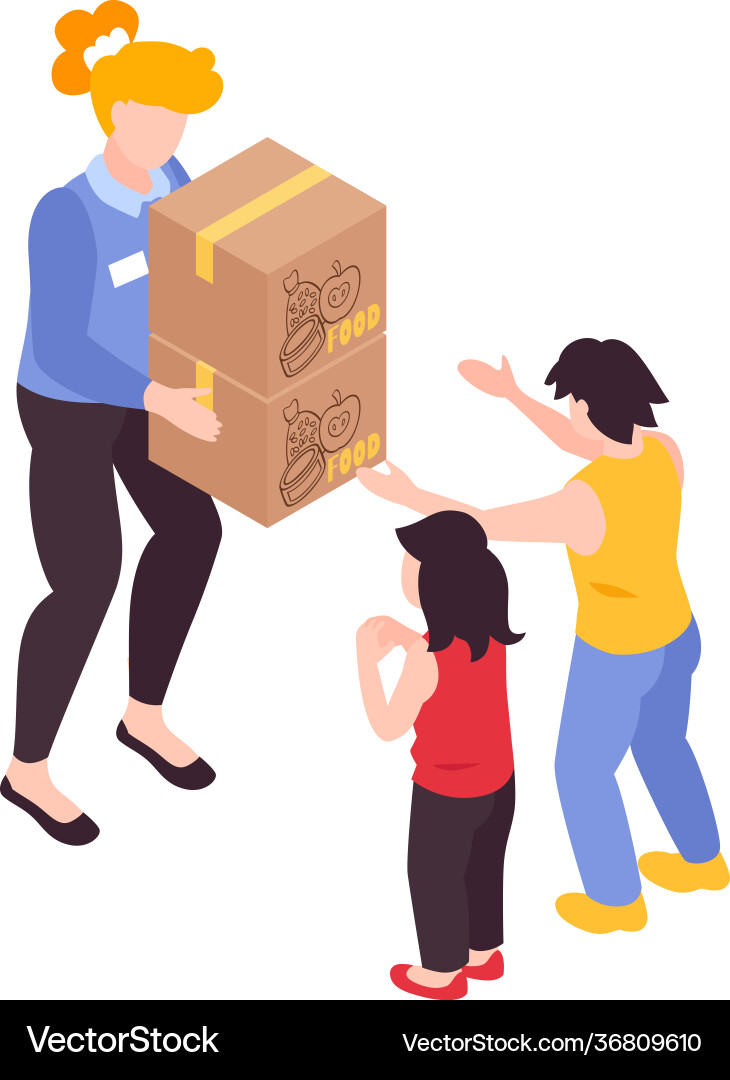 Support poor people composition Royalty Free Vector Image