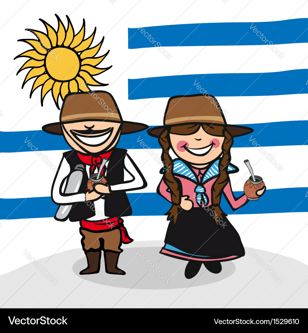 Welcome to uruguay people Royalty Free Vector Image