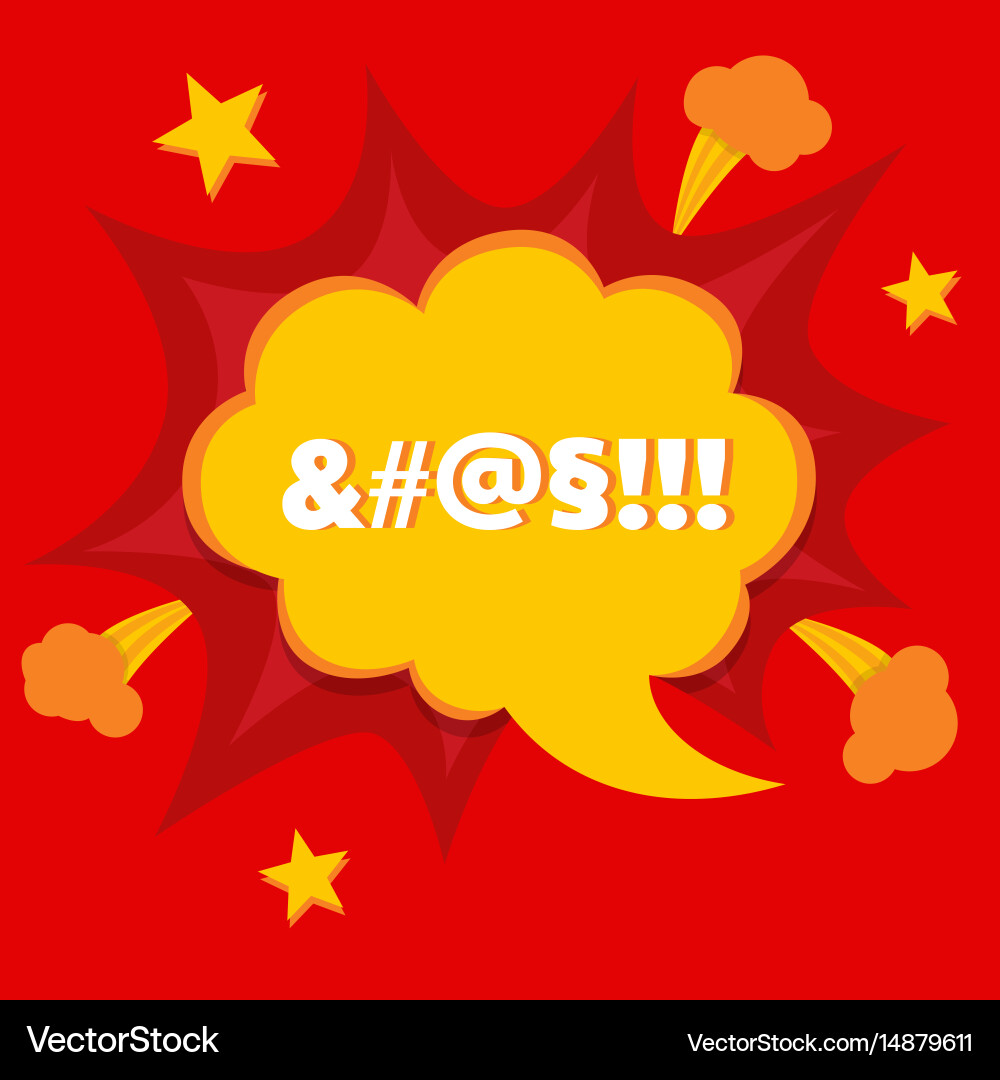 Angry Words - Bomb Burst Royalty Free Vector Image