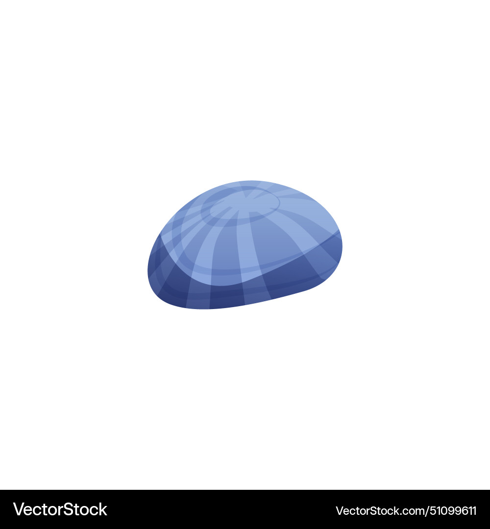 Blue sea shell cartoon tropical underwater Vector Image