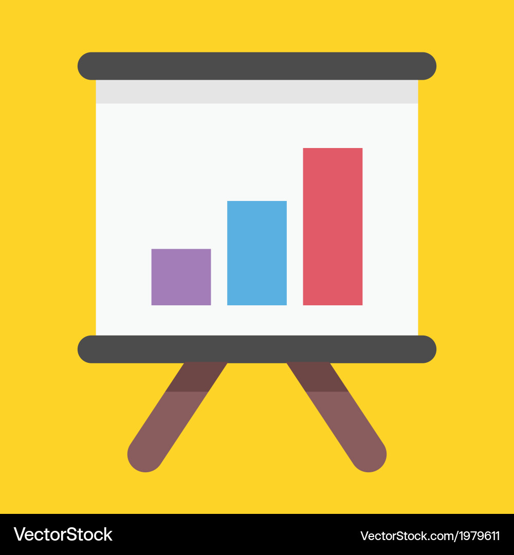 Business Growth Chart Icon Royalty Free Vector Image