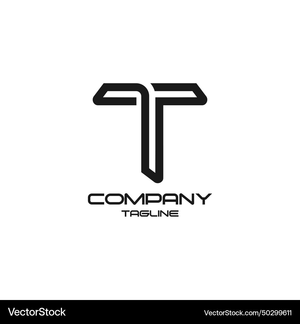Creative and modern for letter t monogram logo Vector Image