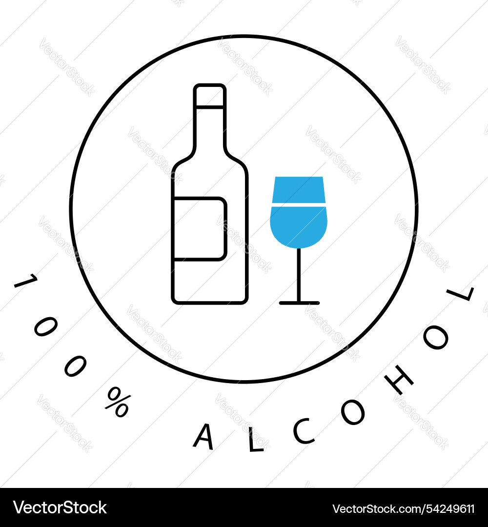 Prohibited alcohol-free beverage symbol design Vector Image