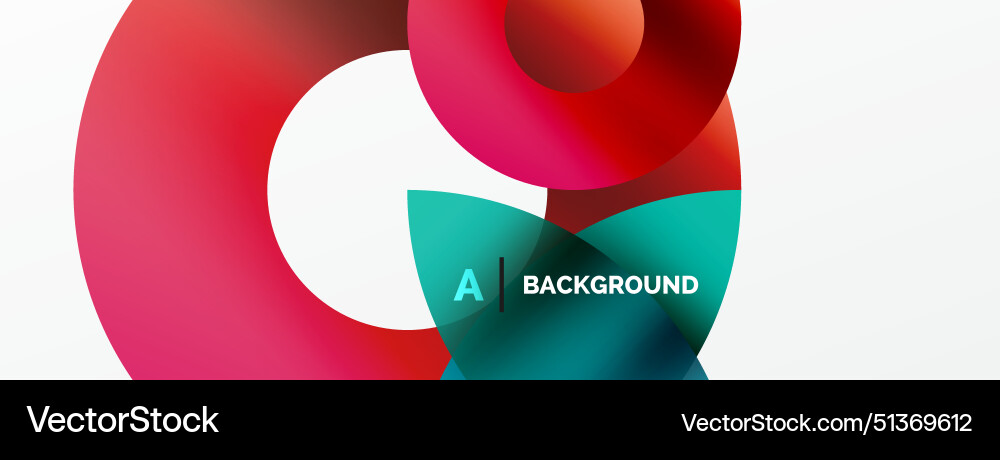 Abstract round geometric shapes with gradients Vector Image