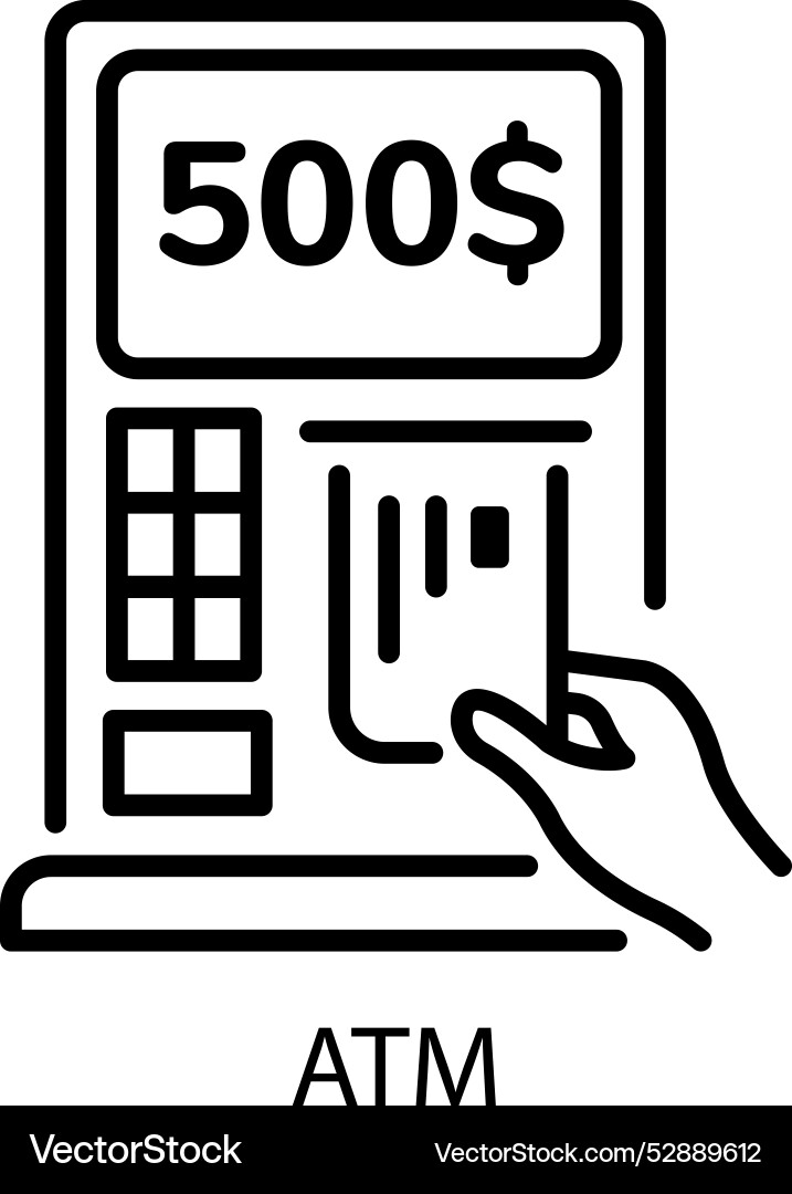 Atm Royalty Free Vector Image - VectorStock