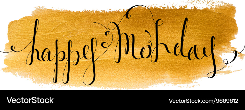 Handschriftliche Inschrift glücklich monday Vektorbild