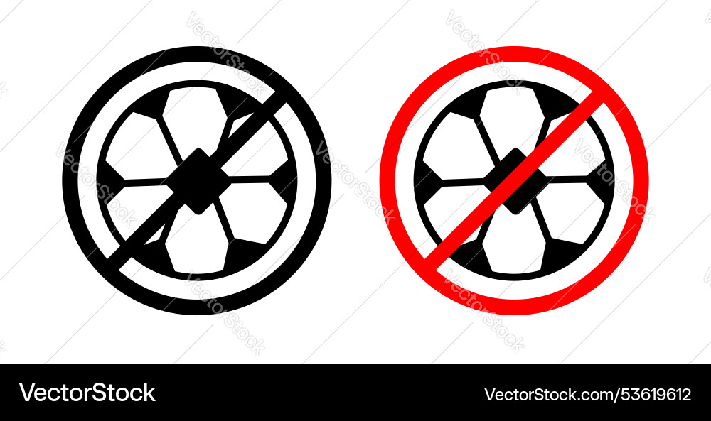 No ball game sign Royalty Free Vector Image - VectorStock