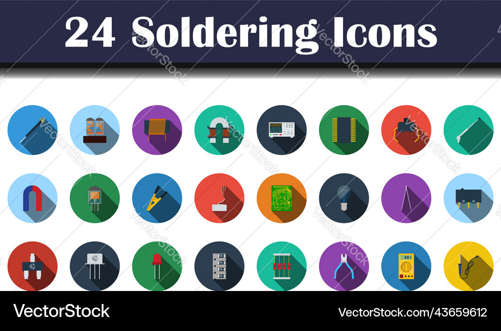 Icon Set lösen Lizenzfreies Vektorbild - VectorStock