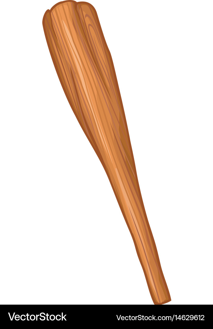 Wooden club truncheon Royalty Free Vector Image