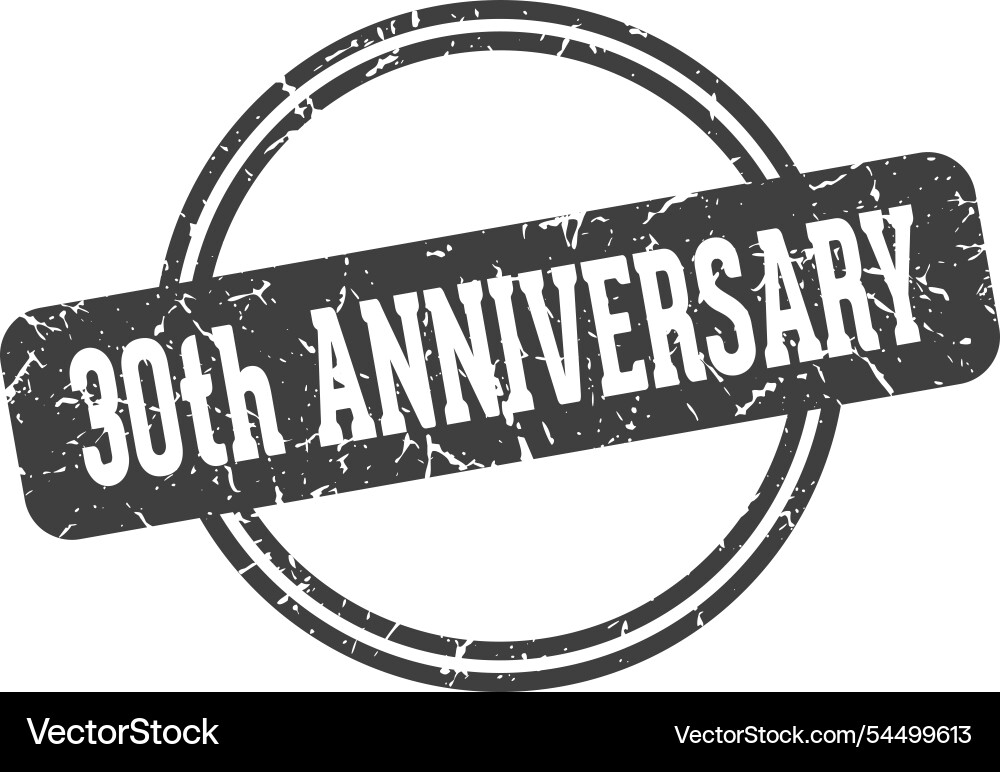 Anniversary Stamp - 30th Royalty Free Vector Image