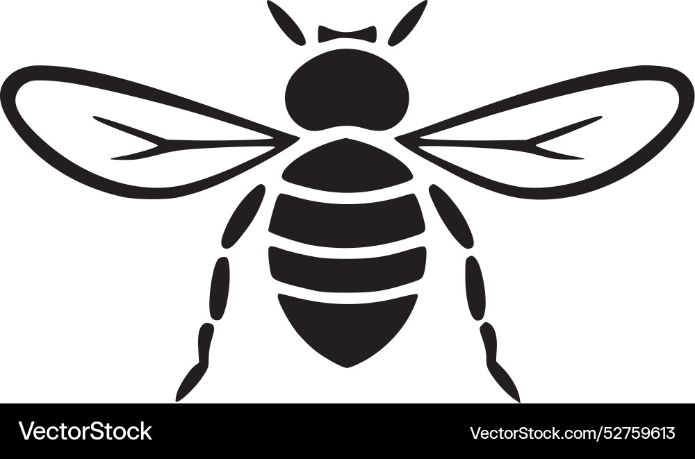 Bee - minimalist and simple silhouette Royalty Free Vector