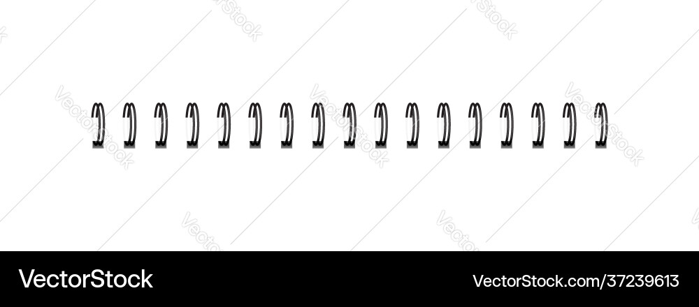 Bind spring spiral ring for notebook Royalty Free Vector