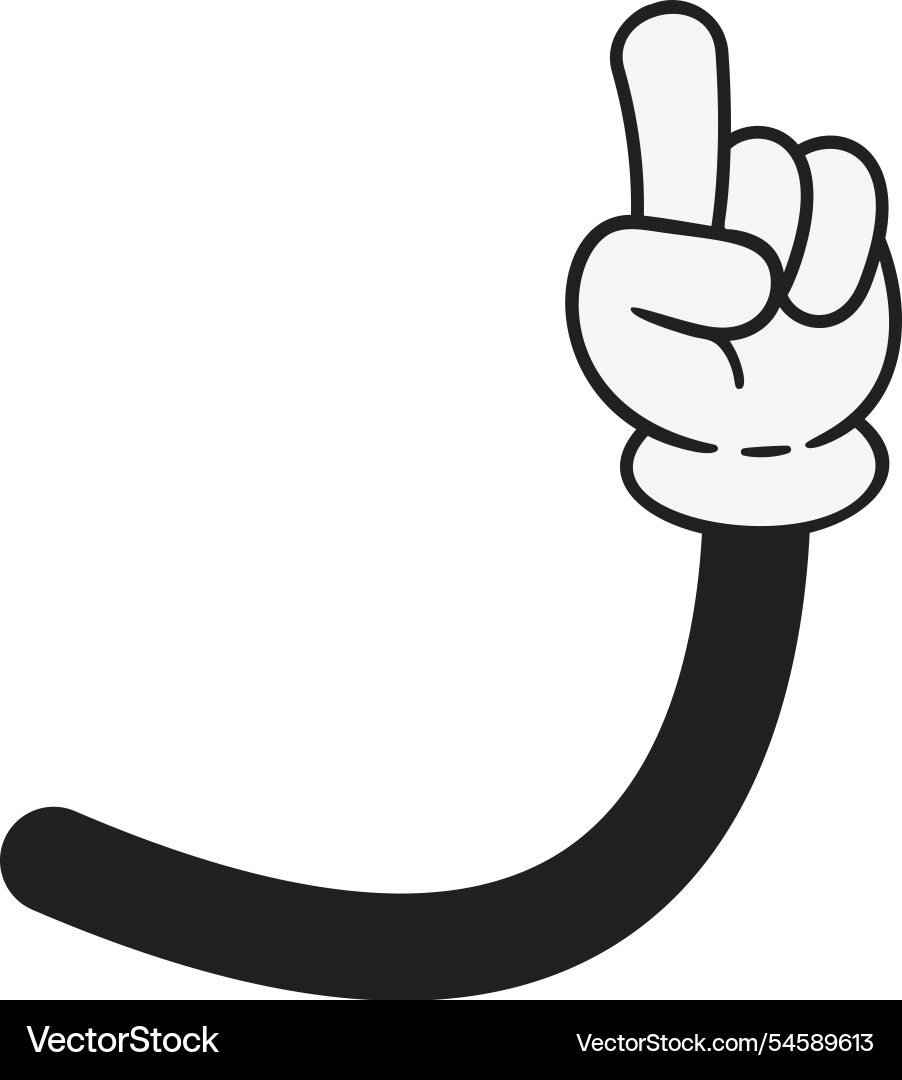 Comic hand gesture attracting attention Royalty Free Vector