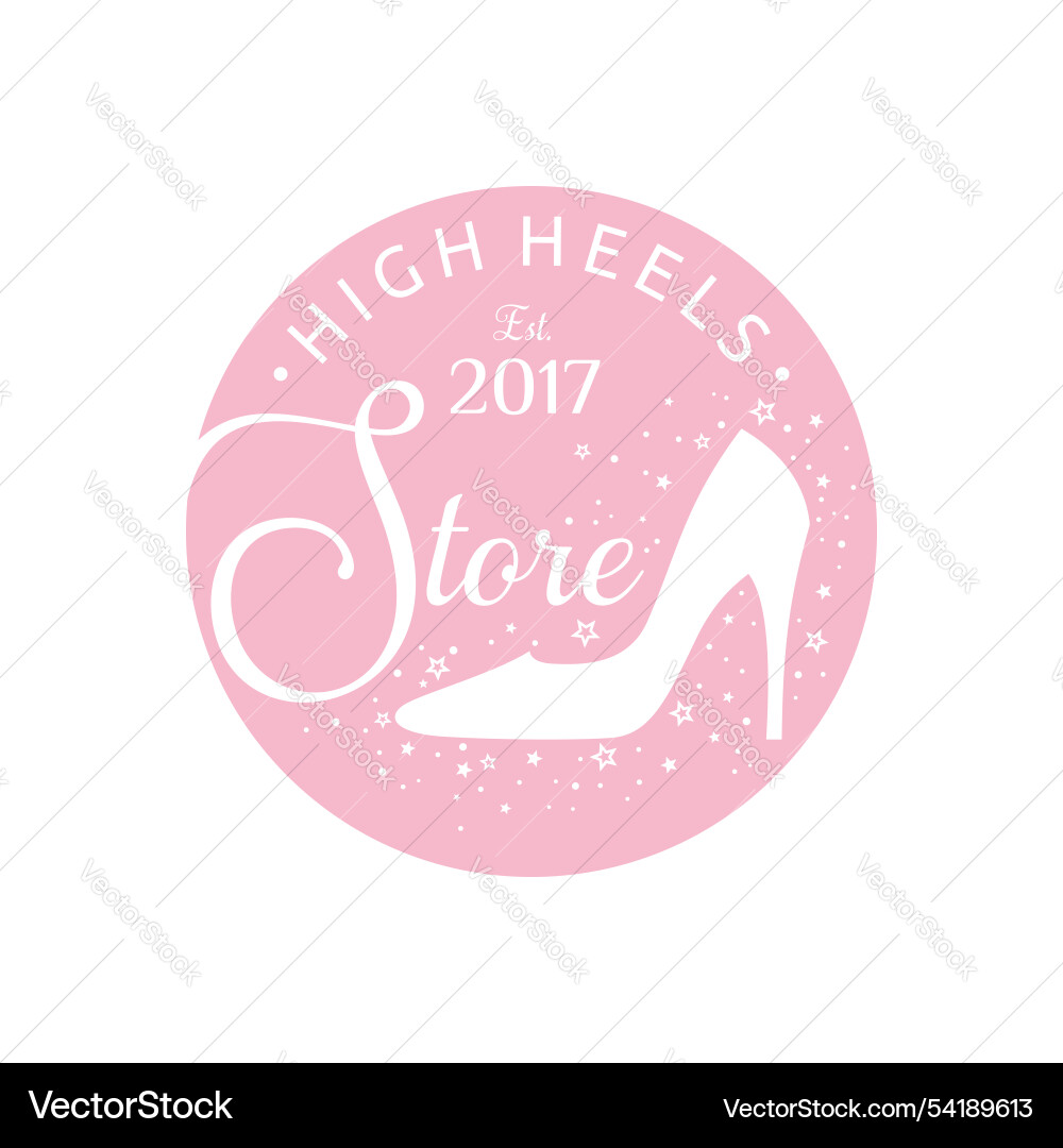 Elegance high heel logo design template womens Vector Image