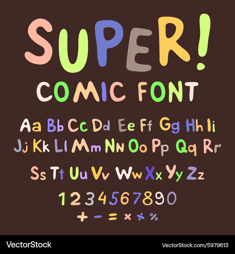 Funny alphabet Royalty Free Vector Image - VectorStock