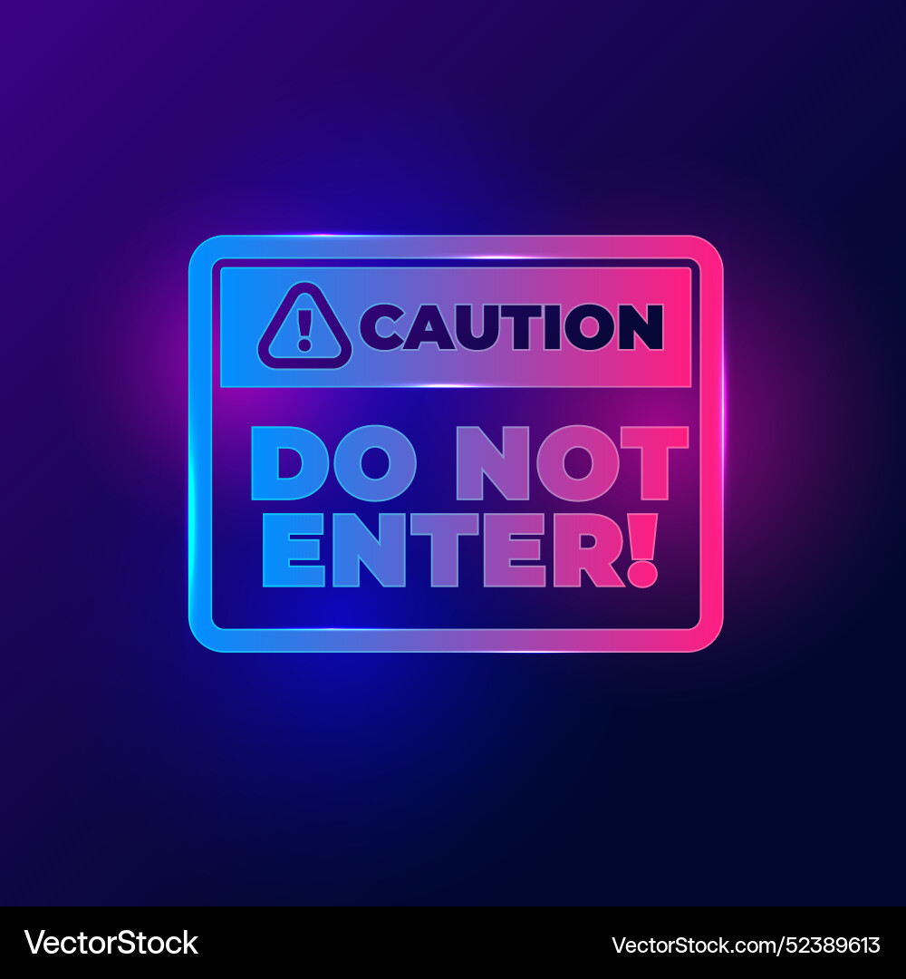 Gradient do not enter sign Royalty Free Vector Image