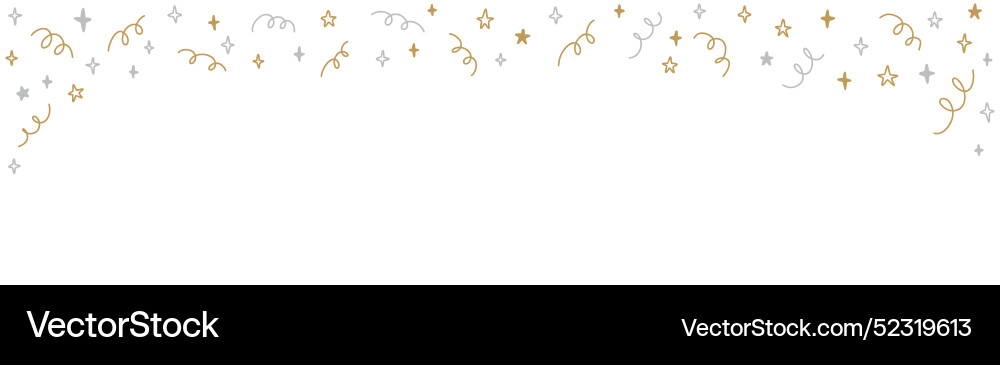 Horizontal doodle confetti background crayon hand Vector Image