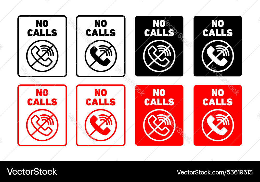 No Call Sign Icon Royalty Free Vector Image - VectorStock
