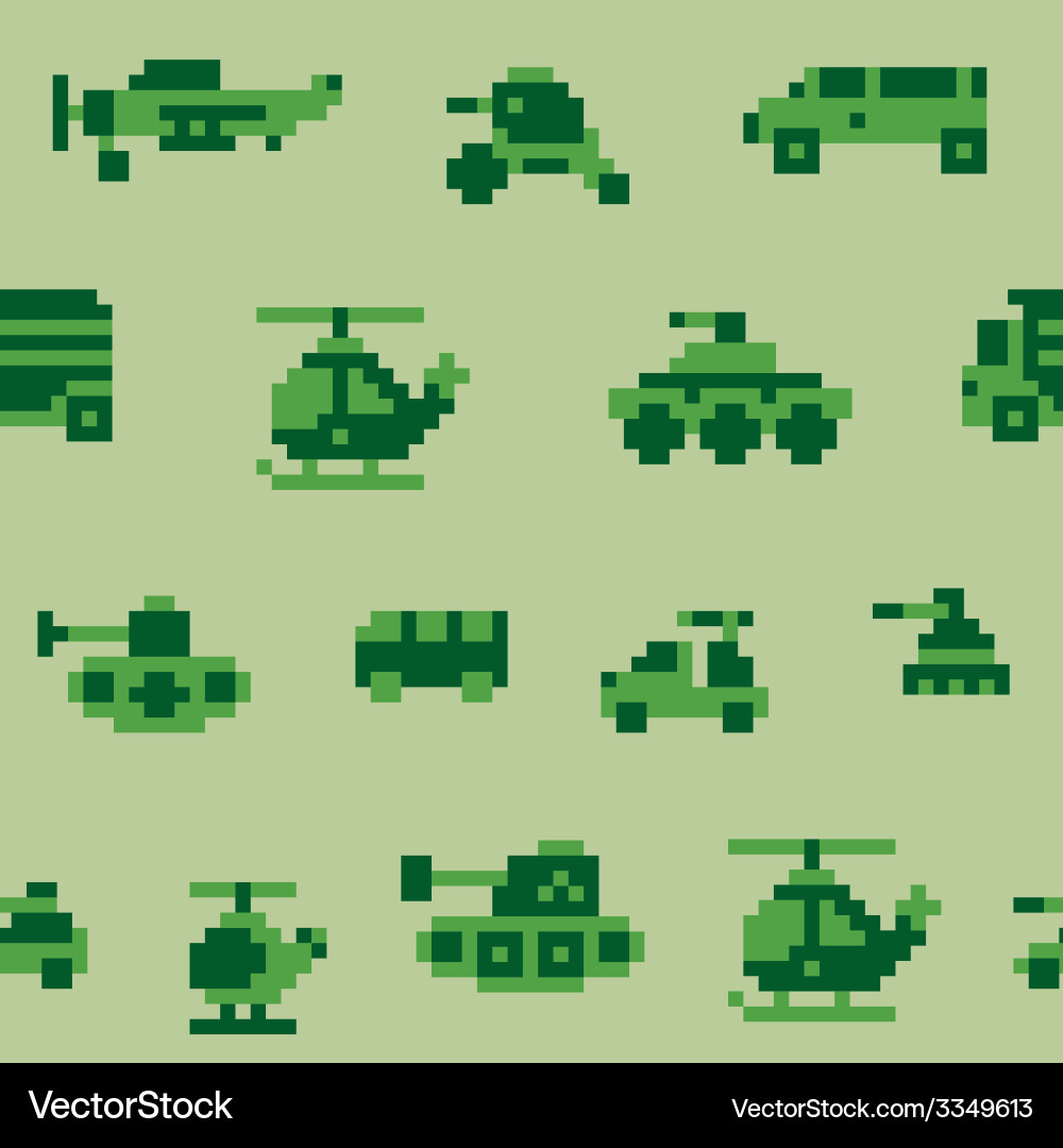 Pixel war pattern Royalty Free Vector Image - VectorStock