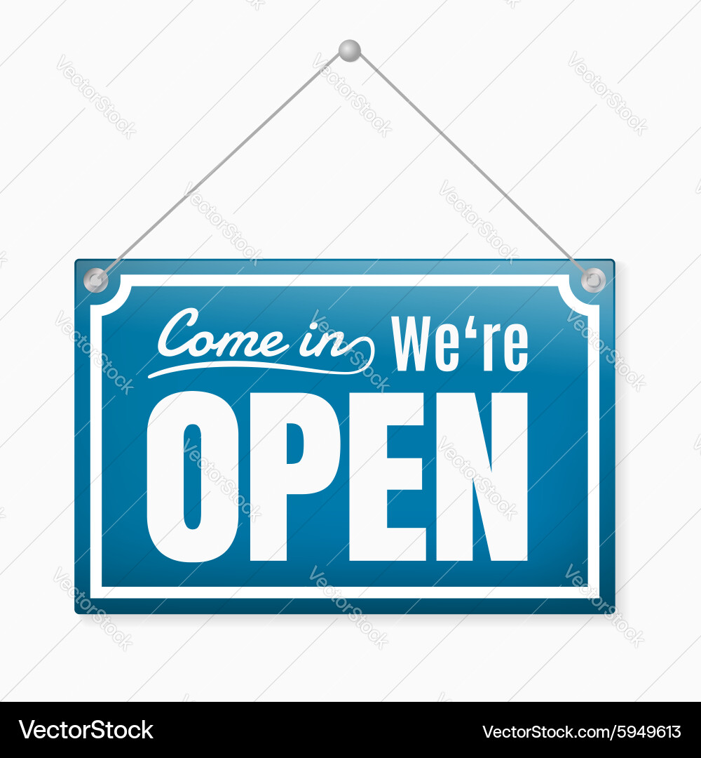 Retro open sign Royalty Free Vector Image - VectorStock