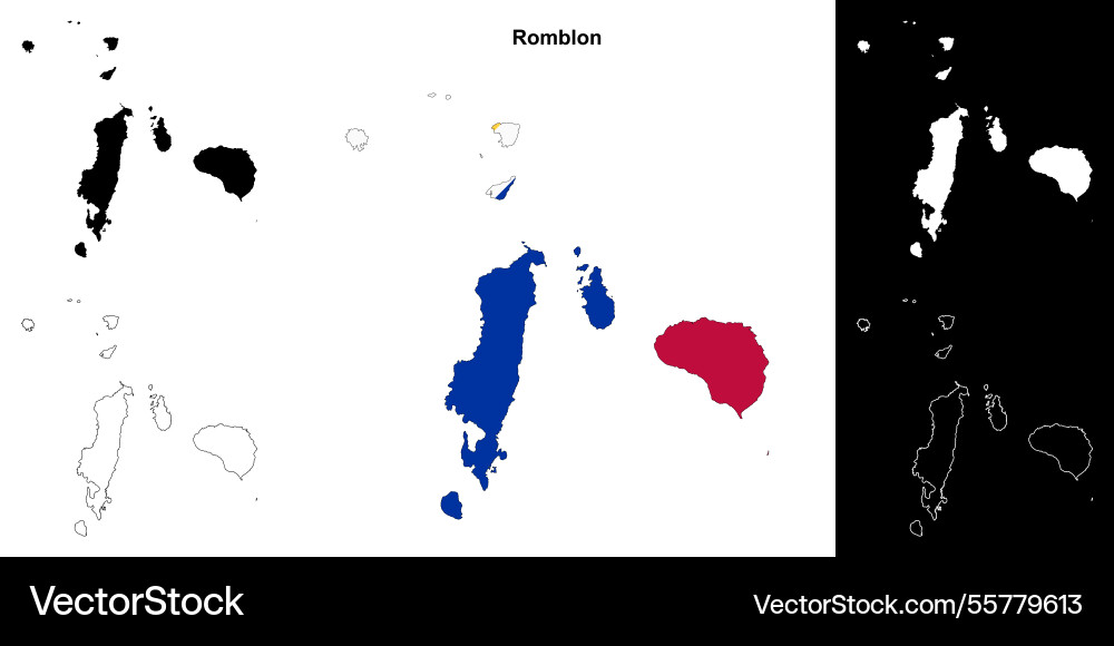 Romblon outline map Royalty Free Vector Image - VectorStock