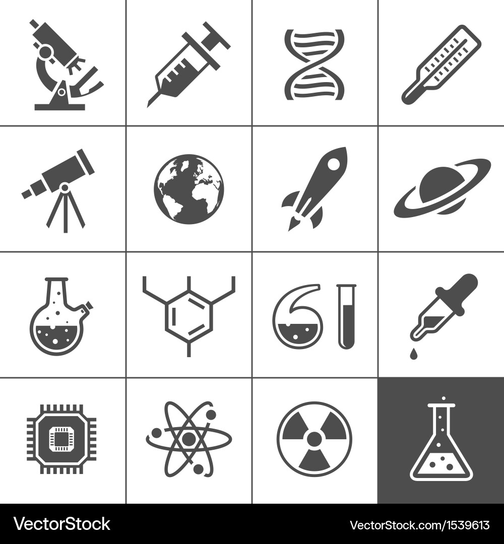 Scientific Research Icons Royalty Free Vector Image