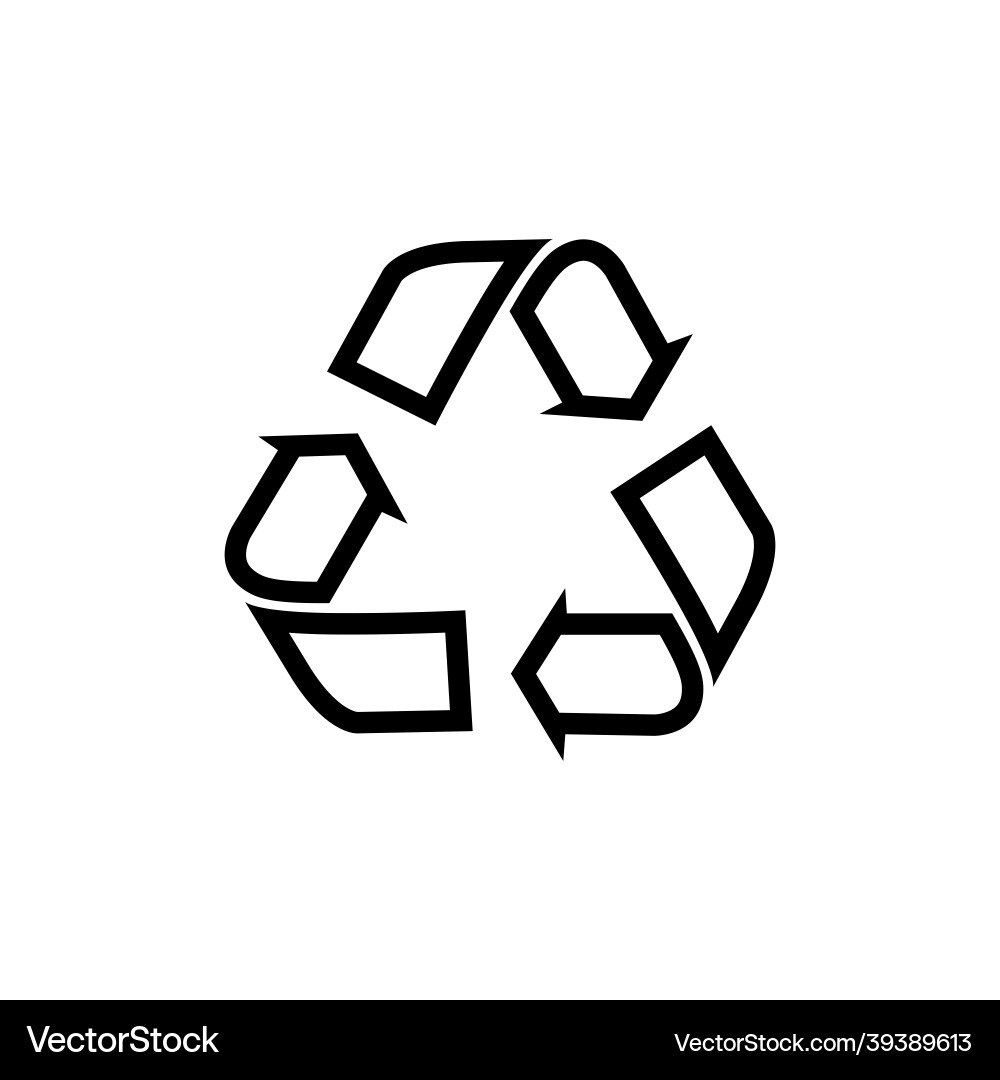 Waste logo sign arrow reuse earth recycle Vector Image