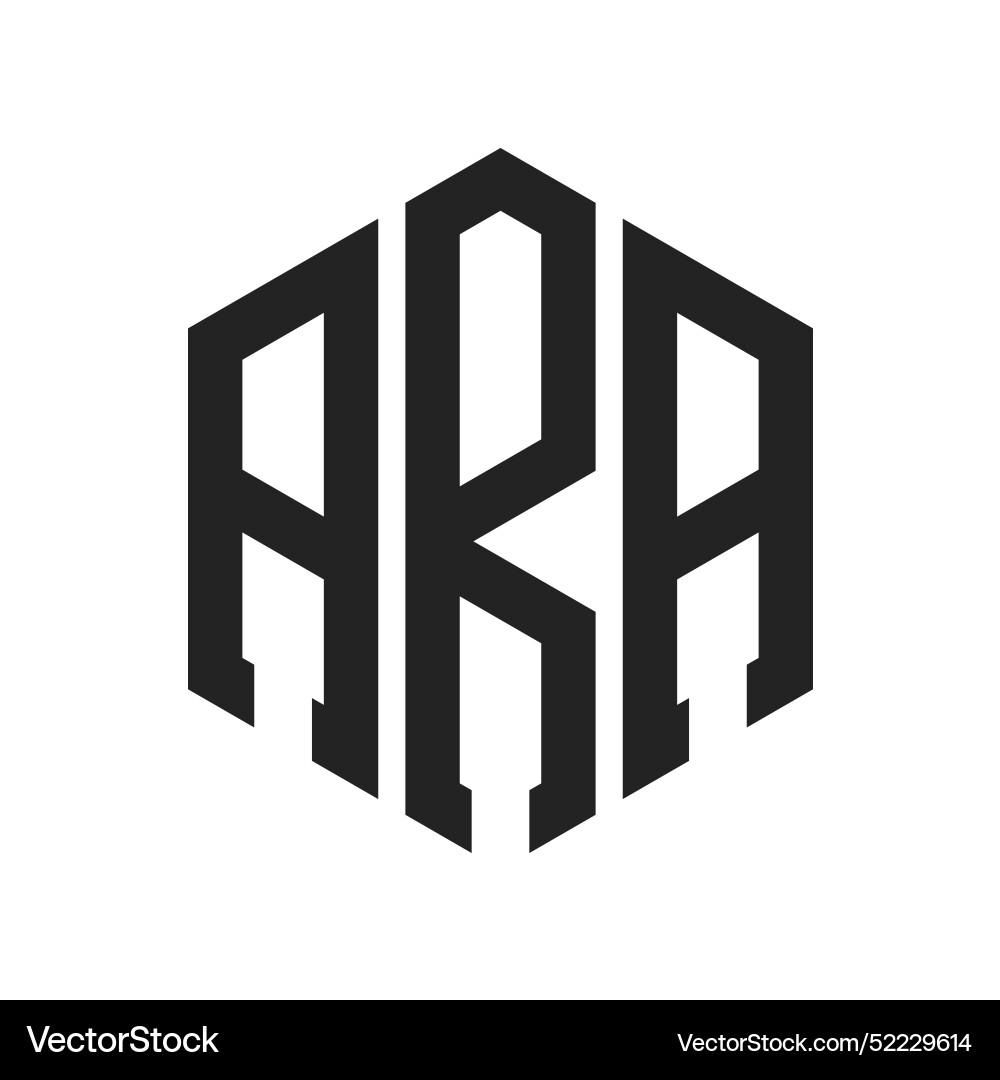 Ara logo design initial letter monogram Royalty Free Vector