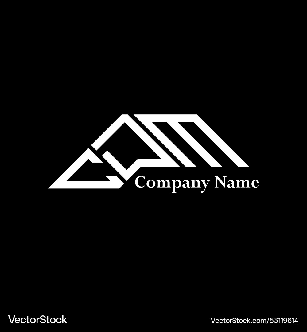 Cdm logo design simple and modern Royalty Free Vector Image