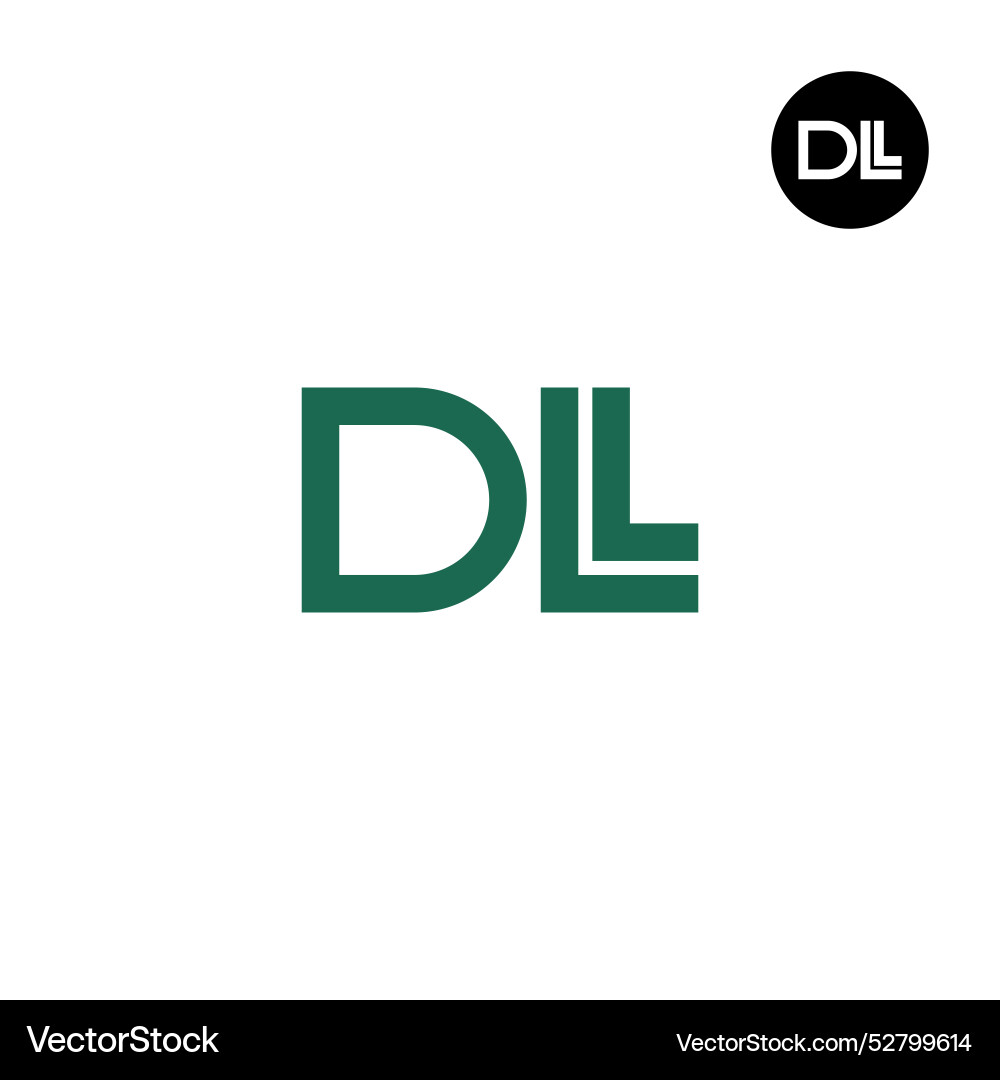 Dll logo letter monogram design Royalty Free Vector Image