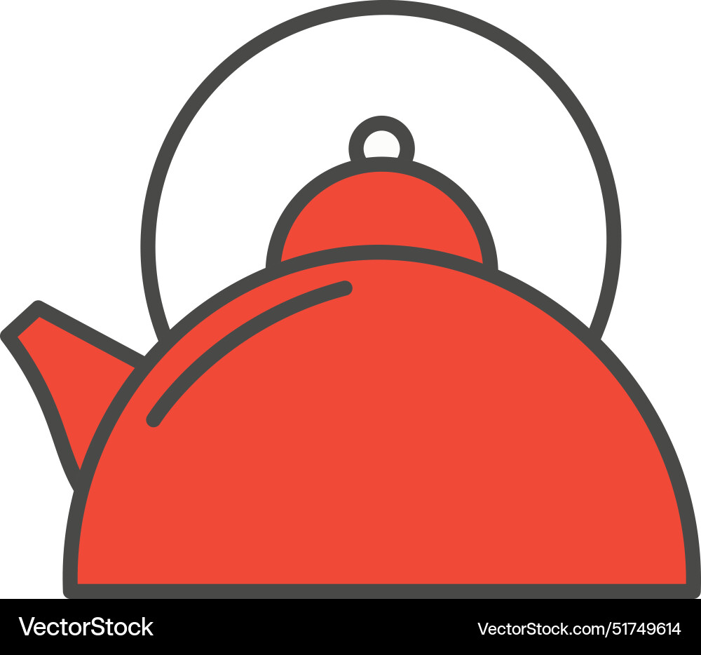 Kitchen kettle icon isolated Royalty Free Vector Image