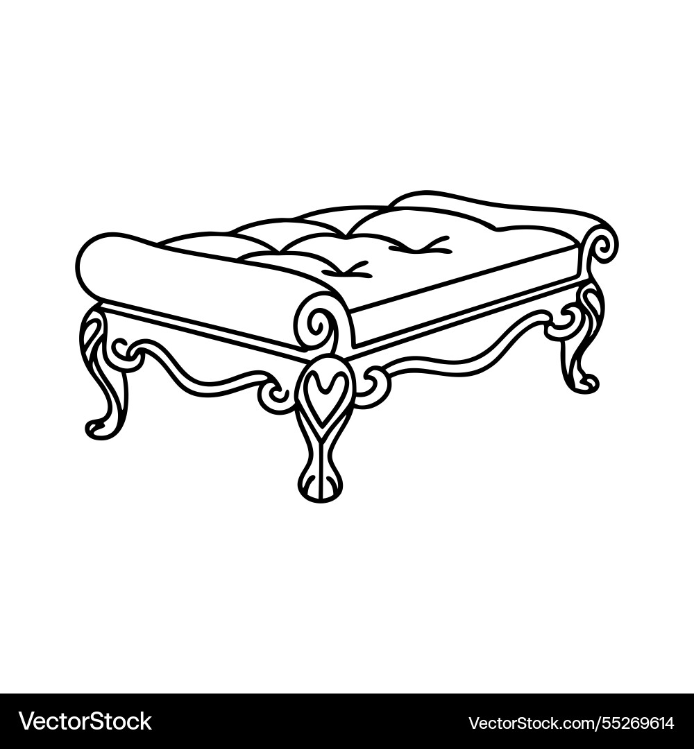 Ottoman hand drawn line art flat on white Vector Image
