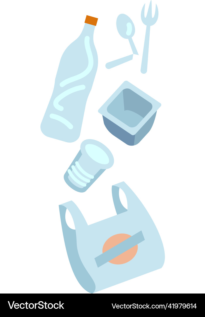 Plastic trash recycling icon package waste Vector Image