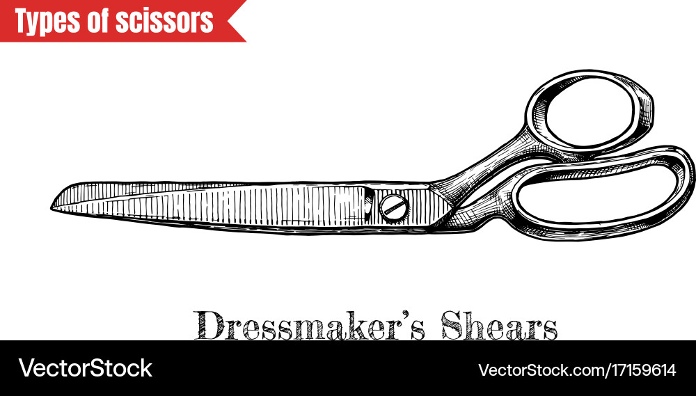 Vintage Dressmaker's Scissors Royalty Free Vector Image