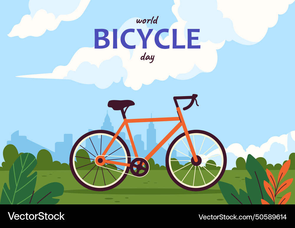 World bicycle day poster Royalty Free Vector Image