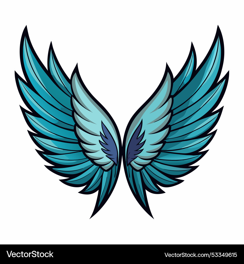 Coloring wings design Royalty Free Vector Image
