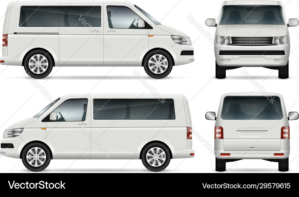 Modern City Minibus Template Royalty Free Vector Image