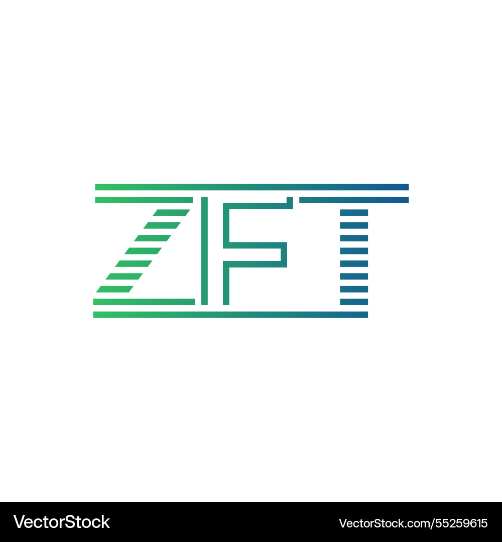 Modern zft logo design letter minimalist Vector Image